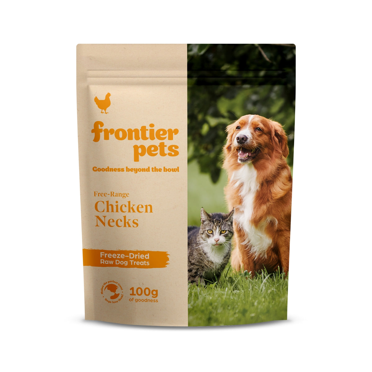 Frontier Free-Range Freeze-Dried Raw Chicken Neck Dog Treat – Pets' Station
