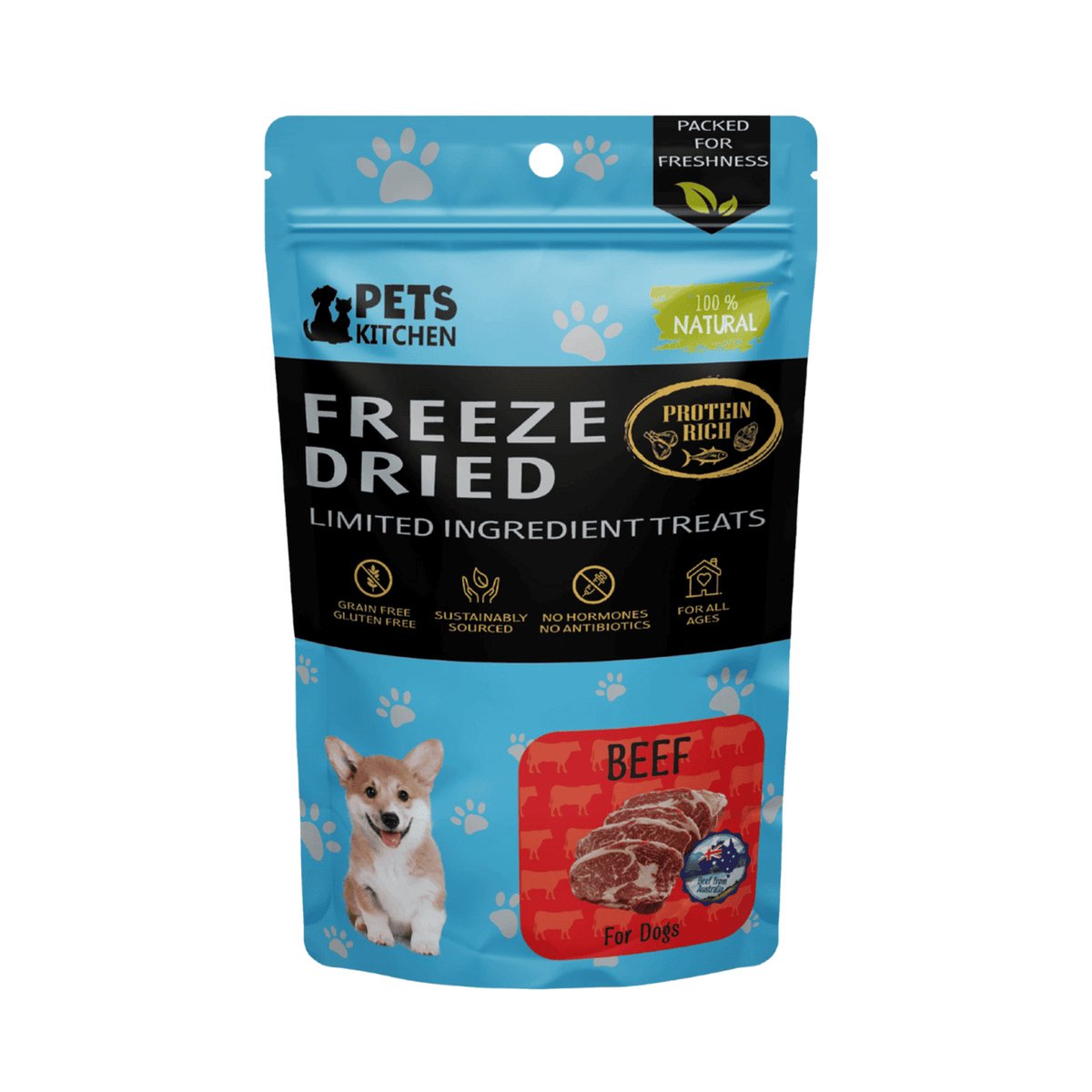Pets Kitchen Freeze Dried Beef Treats For Dogs – Pets' Station