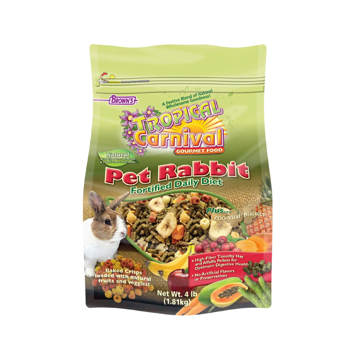 Tropical Carnival® Natural Pet Rabbit Fortified Daily Diet – Pets' Station