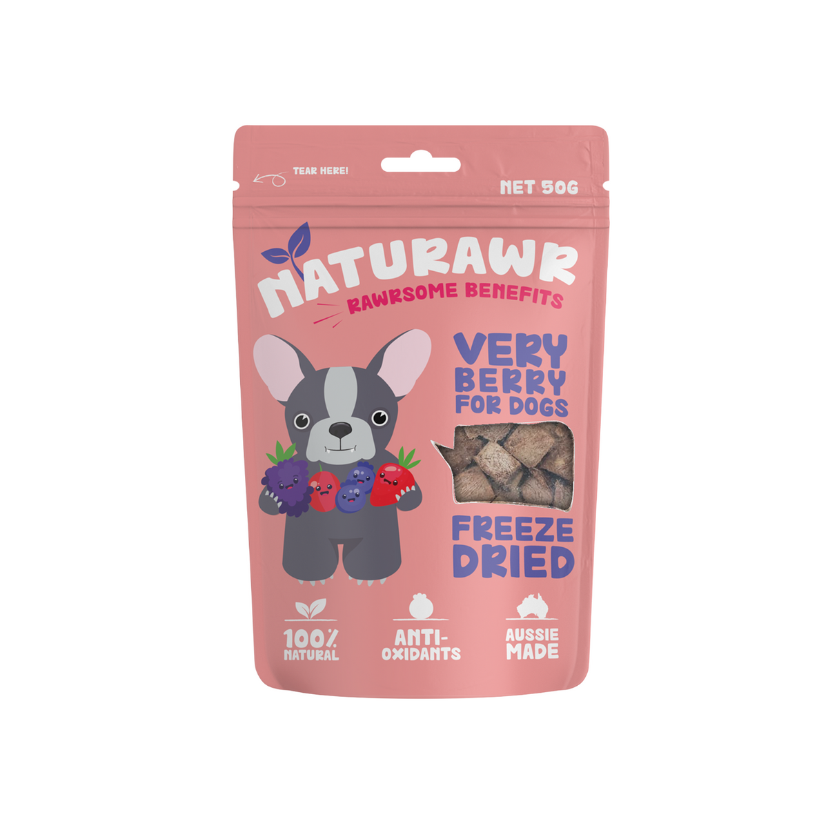 Naturawr Kangaroo Very Berry Freeze Dried Dog Treat – Pets' Station