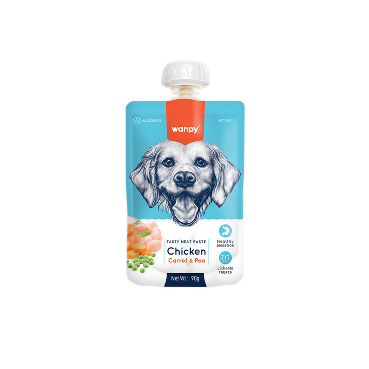 Wanpy Tasty Meat Paste Chicken Carrot & Pea Dog Food – Pets' Station