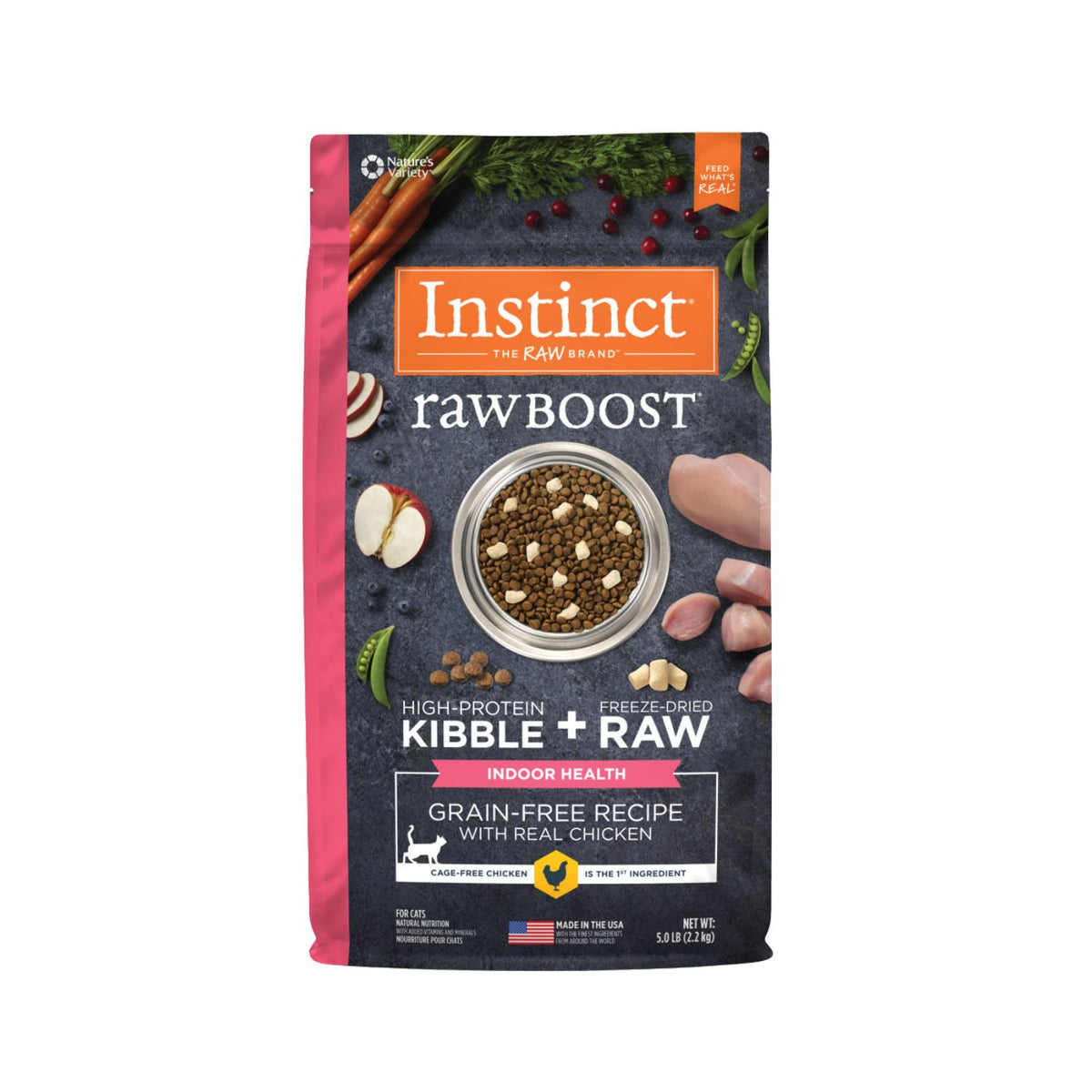 Instinct Raw Boost Indoor Grain-Free Recipe with Real Chicken Dry Cat ...