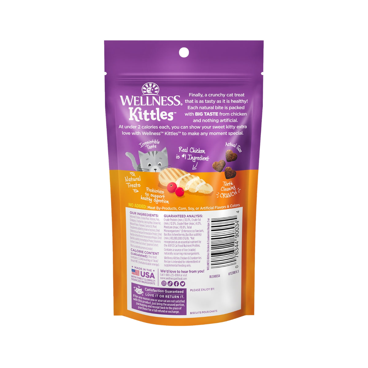 Wellness Kittles Chicken & Cranberries Cat Treats – Pets' Station