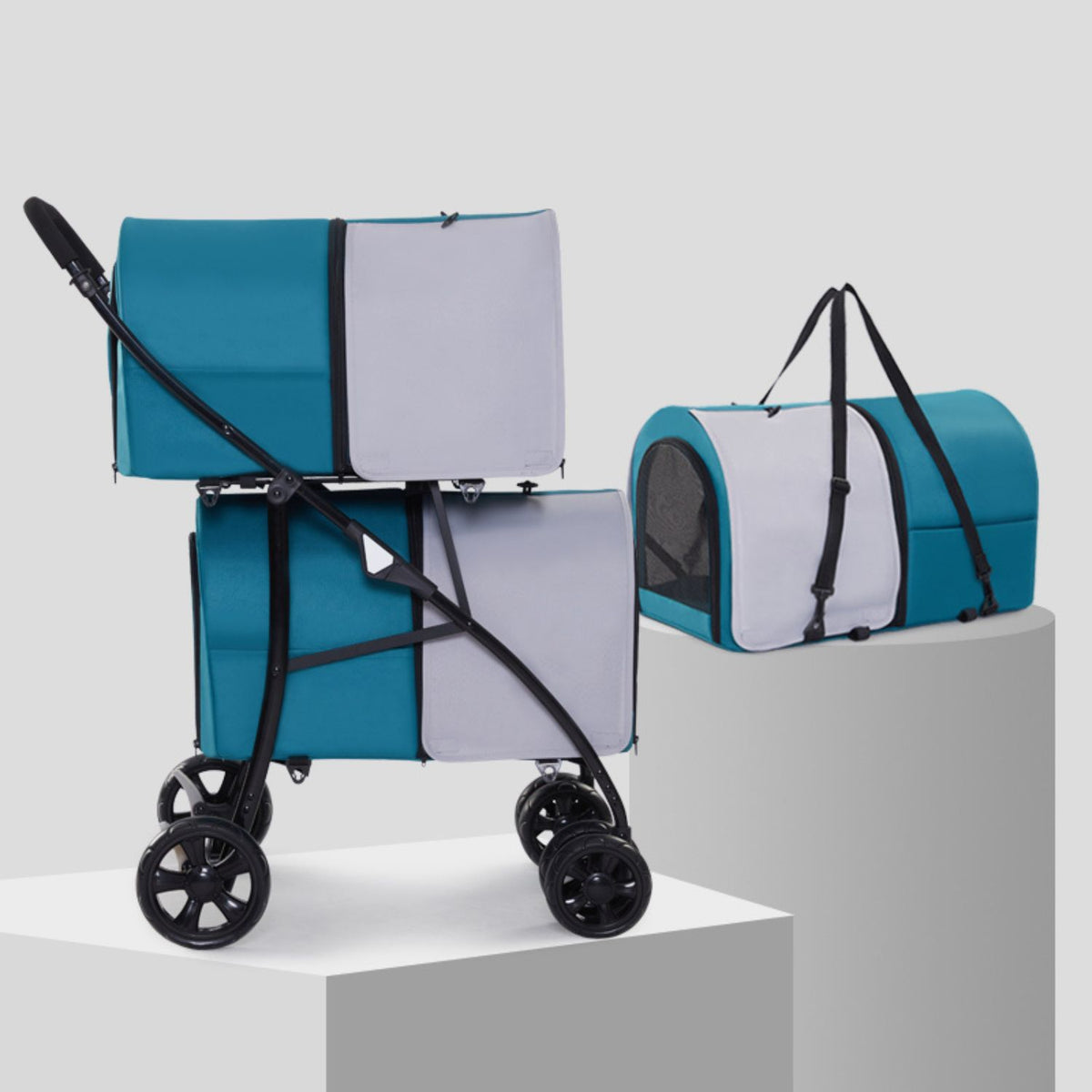 Hapair Luxury Oxford DB Carriers Pet Stroller – Pets' Station
