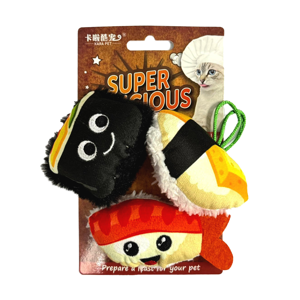 Kara Sushi Set with Catnip Cat Toy – Pets' Station