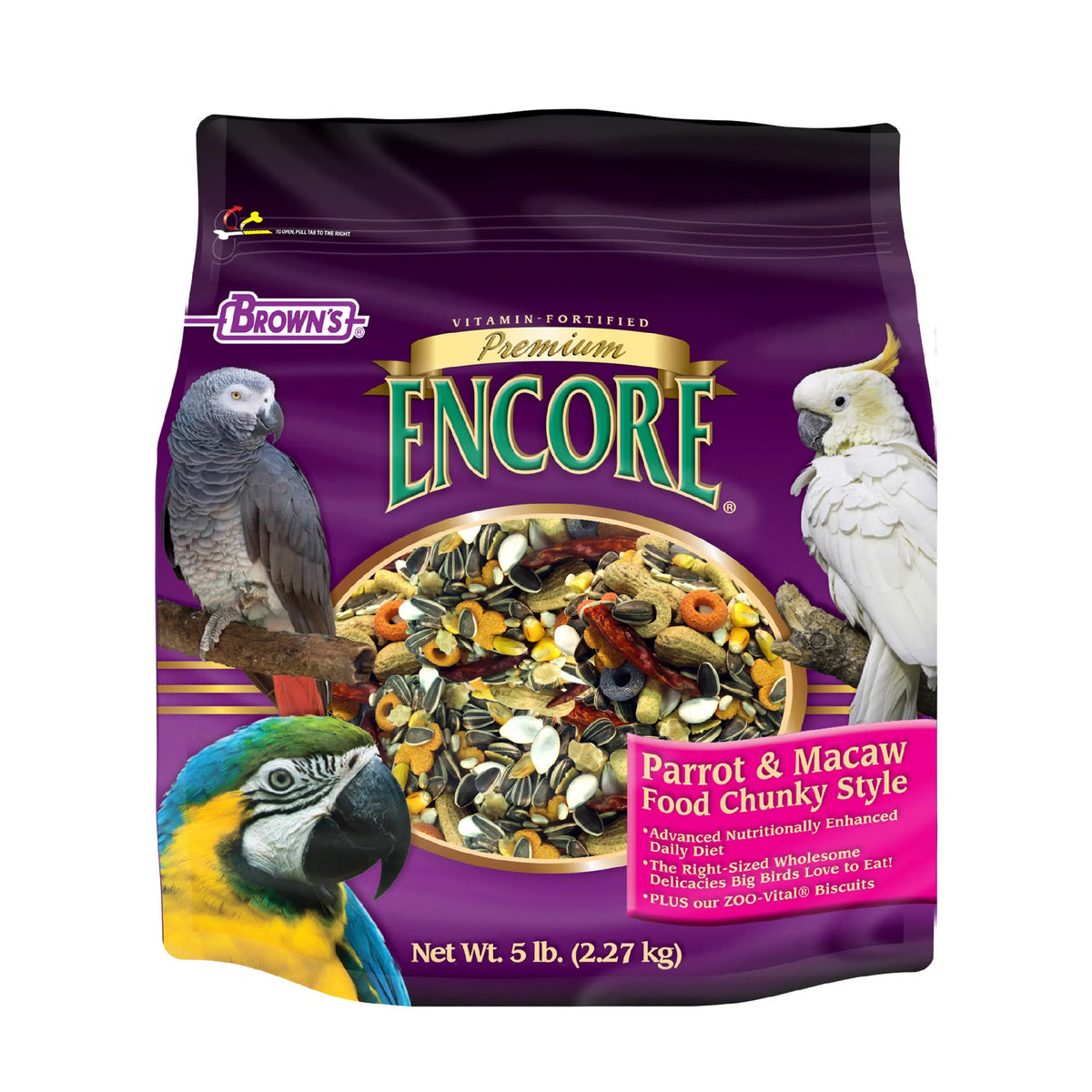 Encore® Premium Big Bites! Chunky Style Parrot & Macaw Food – Pets' Station