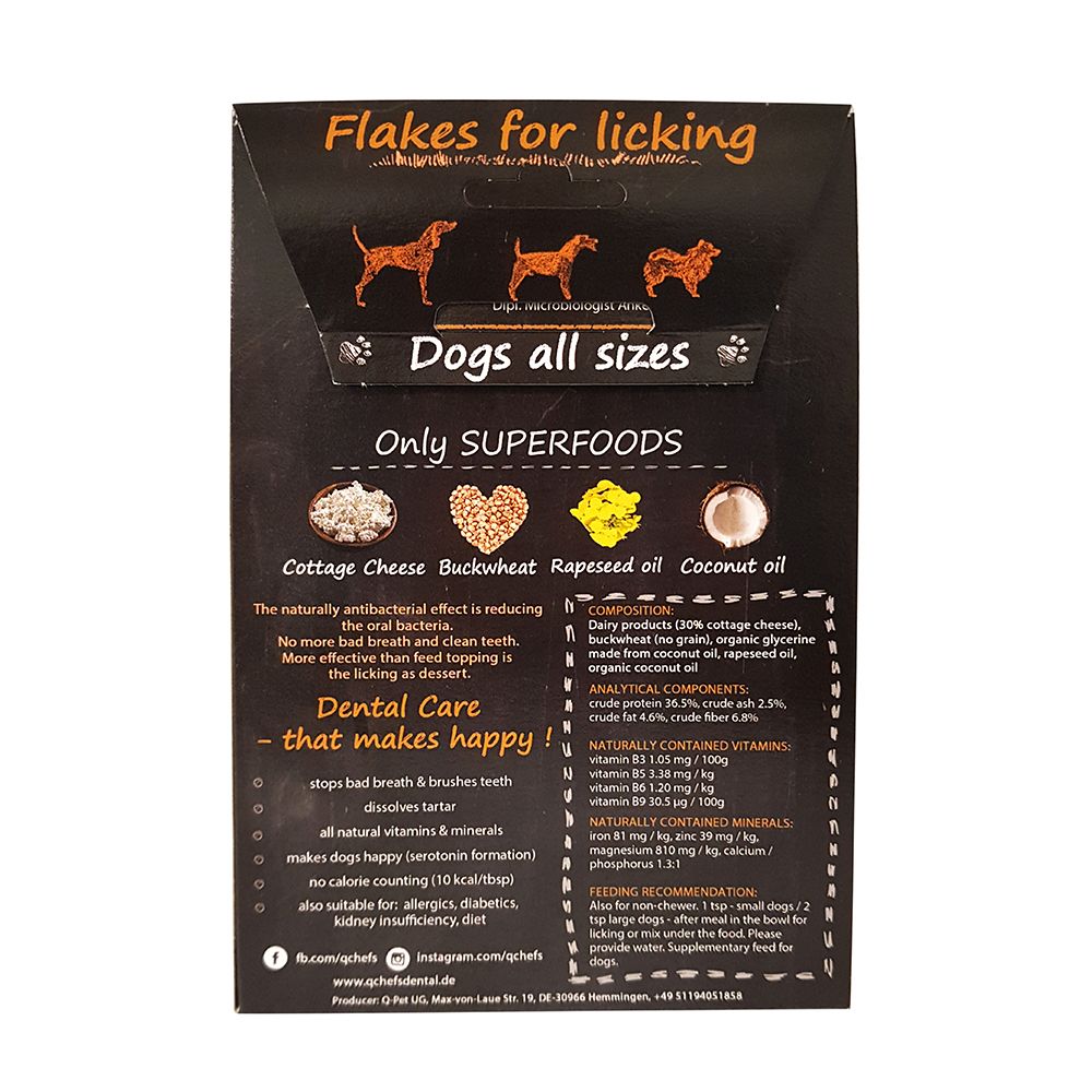 Qchefs Dog Dental Flakes Topper – Pets' Station