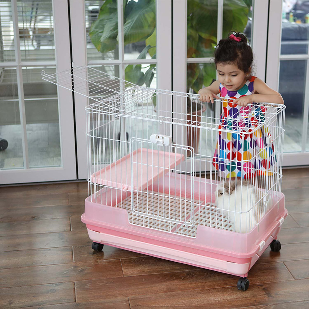 Riyoka Luxury Rabbit Cage (pink) – Pets' Station