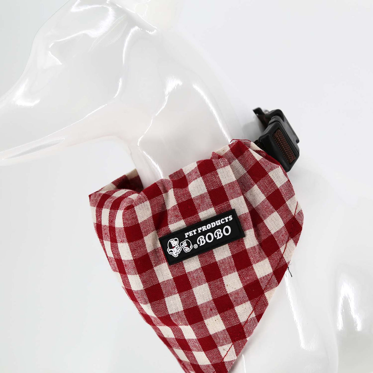 Bobo Checkered Bib (Red) – Pets' Station
